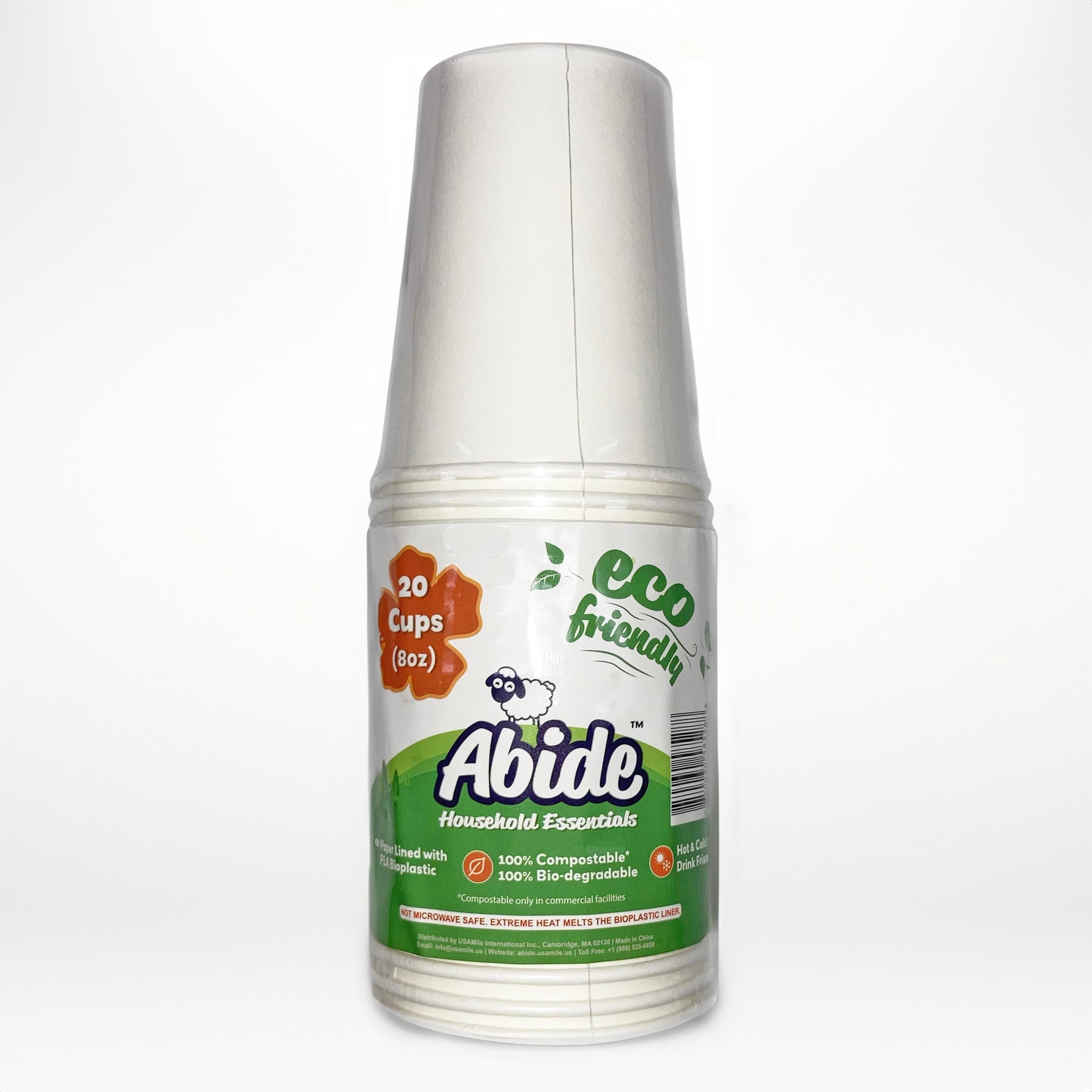 Paper Cup 8oz, White – Abide Hawaii